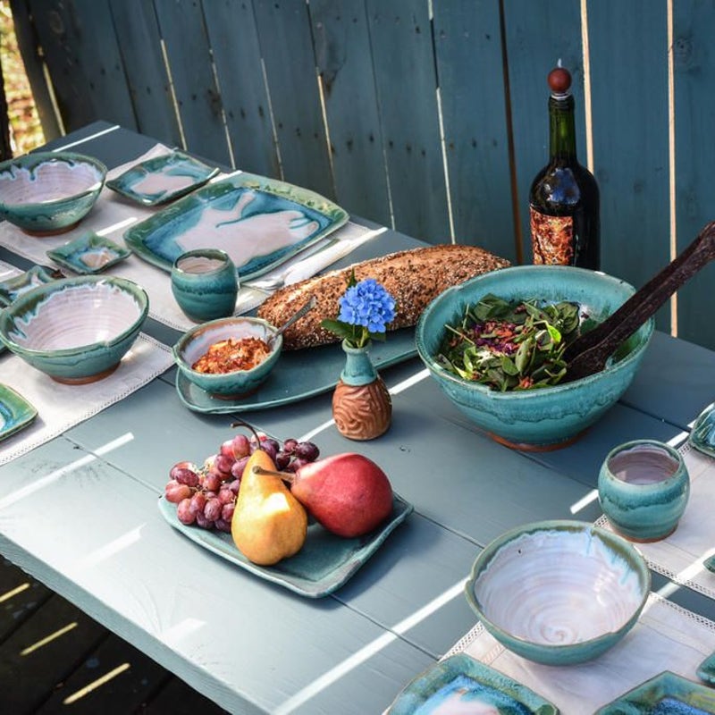 Turquoise Dinnerware - Etsy