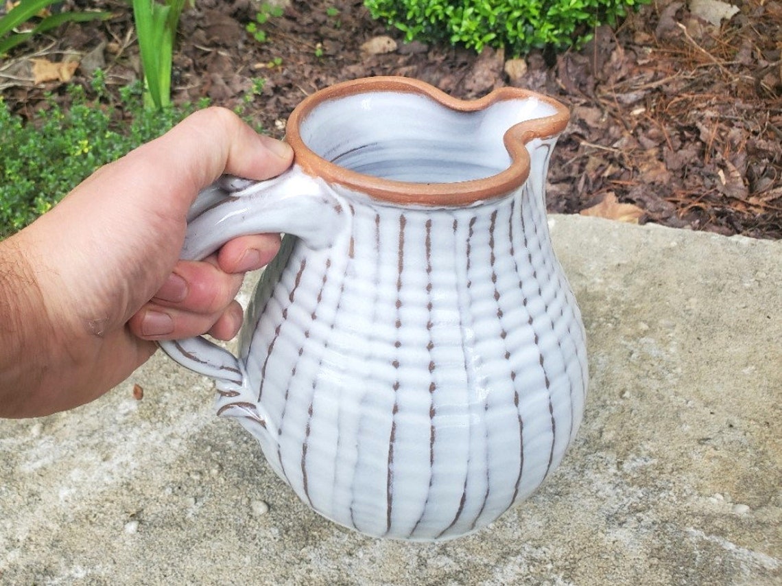Half Gallon Pitcher Ridged in Shale Made to Order - Etsy