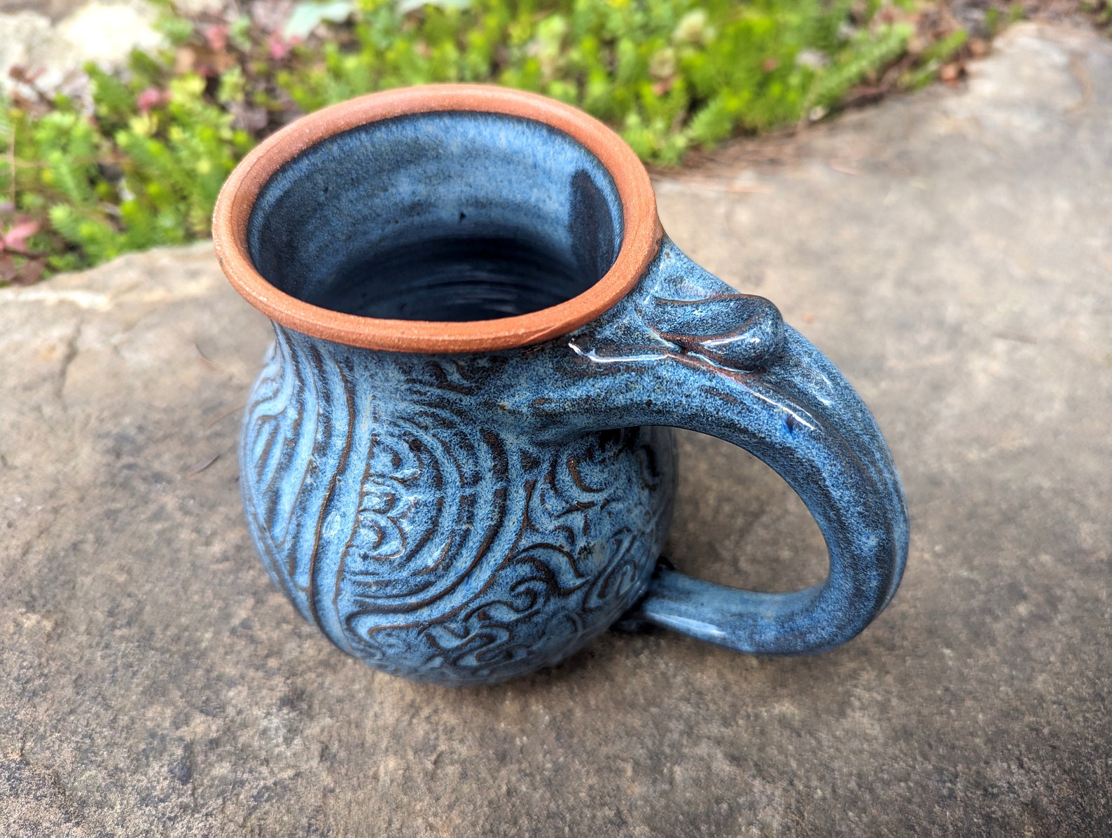 Huge Rooted Monster Mug in Slate Blue - Made to Order - Etsy