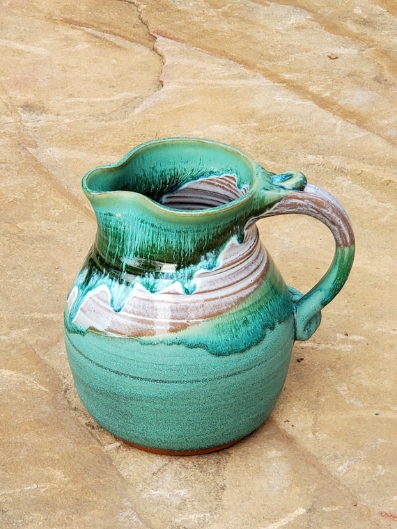 Half Gallon Pitcher in Turquoise Falls Made to Order | Etsy