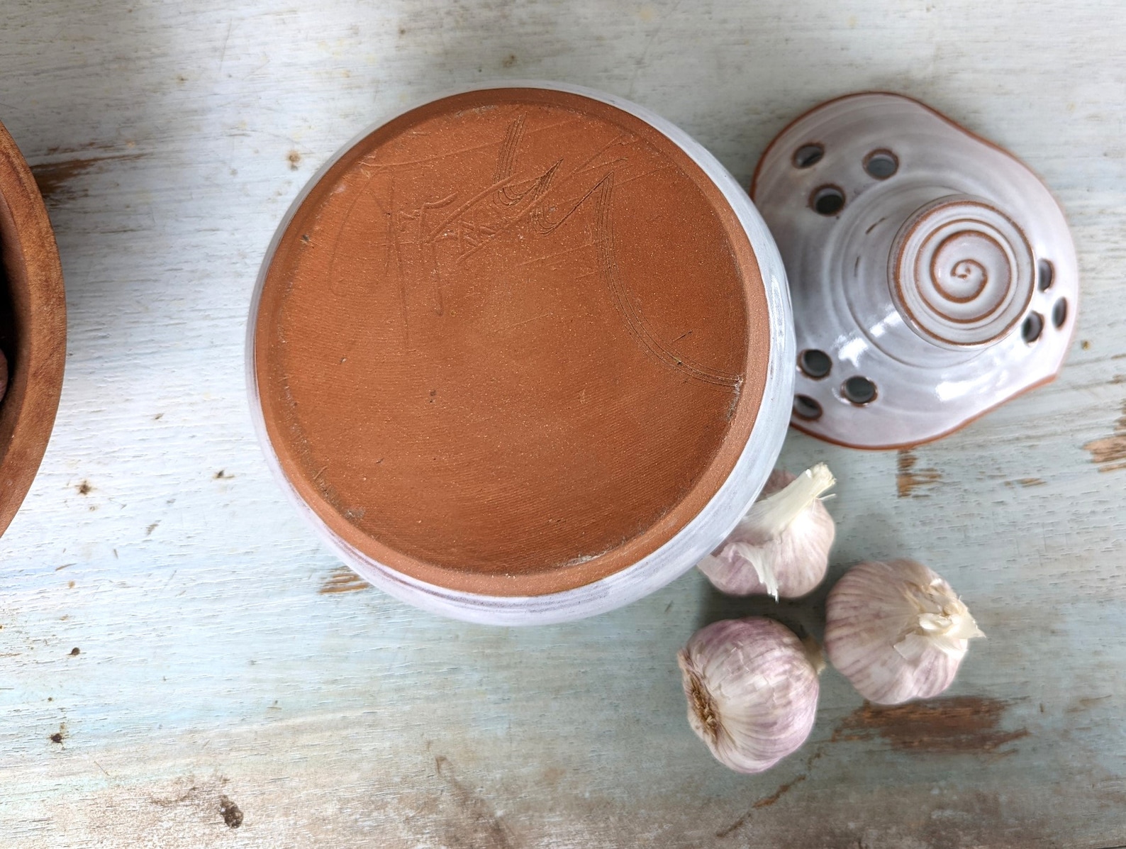 Large Garlic Keeper or Shallot Pot in Shale Made to Order - Etsy