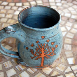 Slate Blue Tree of Life Mug Tree of Gondor Made to Order - Etsy