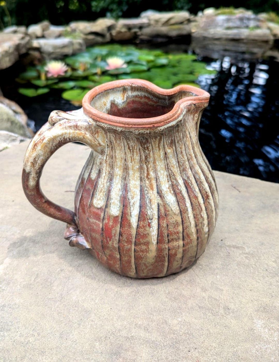 Half Gallon Pitcher, Ridged in Brownstone - Made to Order - Etsy