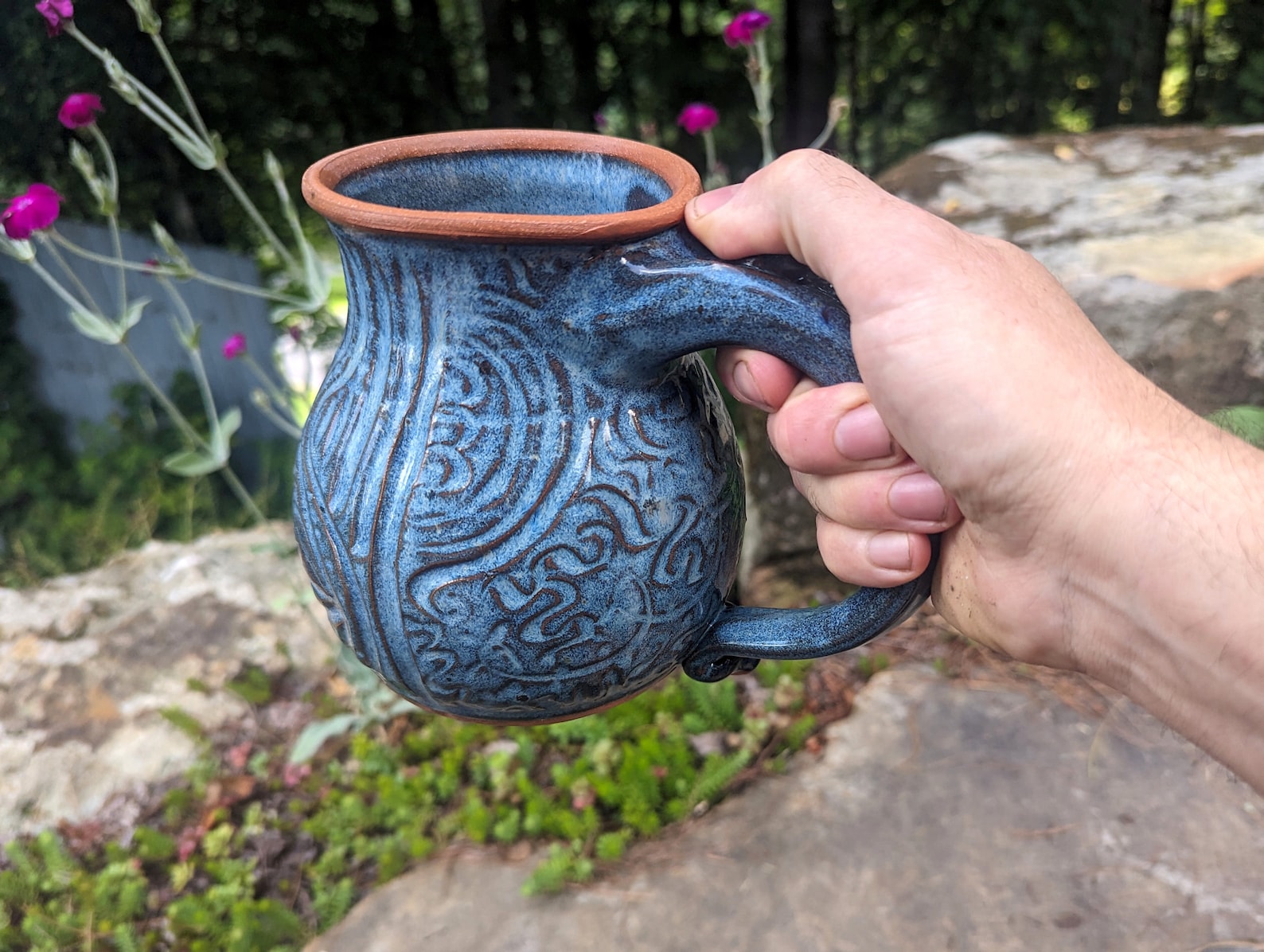 Huge Rooted Monster Mug in Slate Blue - Made to Order - Etsy