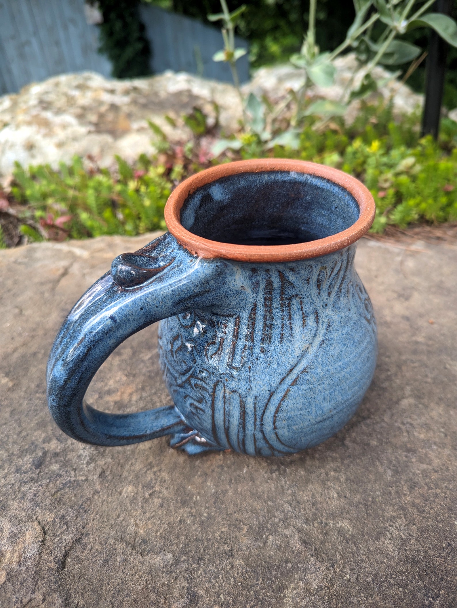 Huge Rooted Monster Mug in Slate Blue - Made to Order - Etsy
