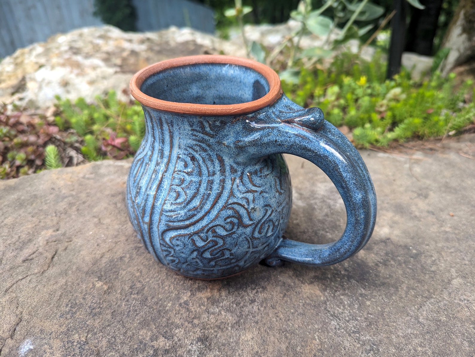 Huge Rooted Monster Mug in Slate Blue - Made to Order - Etsy