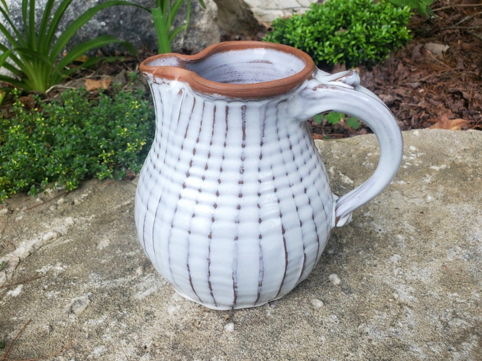 Half Gallon Pitcher Ridged in Shale Made to Order - Etsy