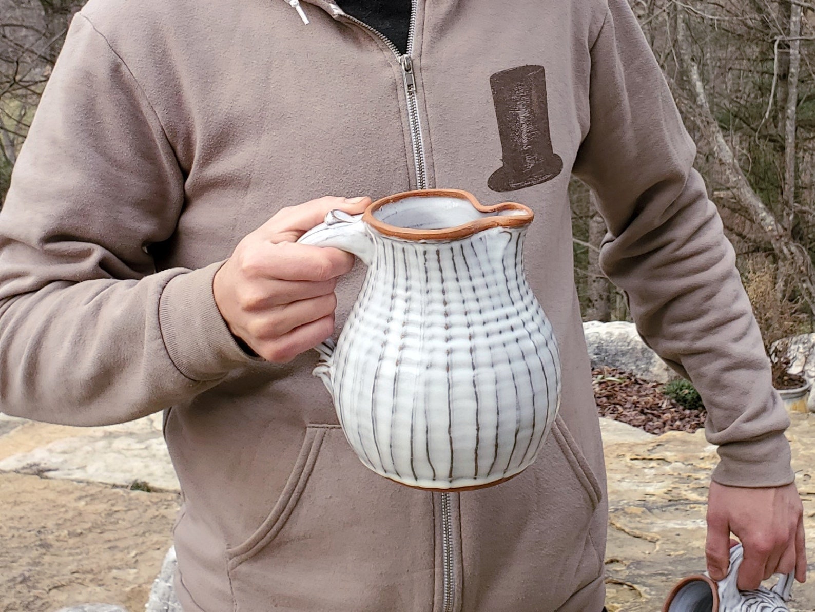 Half Gallon Pitcher Ridged in Shale Made to Order - Etsy