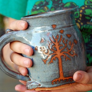 Slate Blue Tree of Life Mug Tree of Gondor Made to Order - Etsy