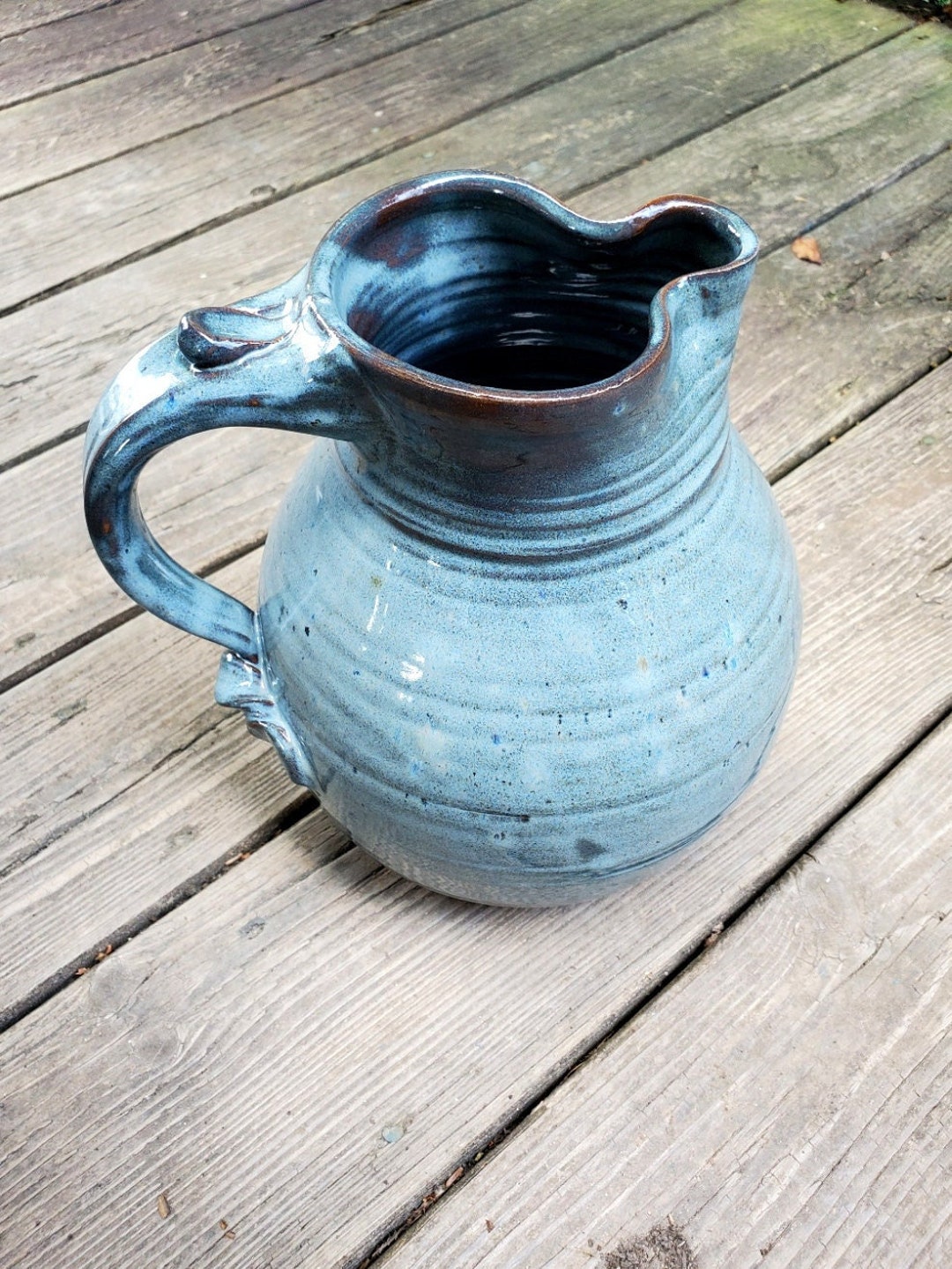 Large One Gallon Slate Blue Pitcher - Made to Order - Etsy