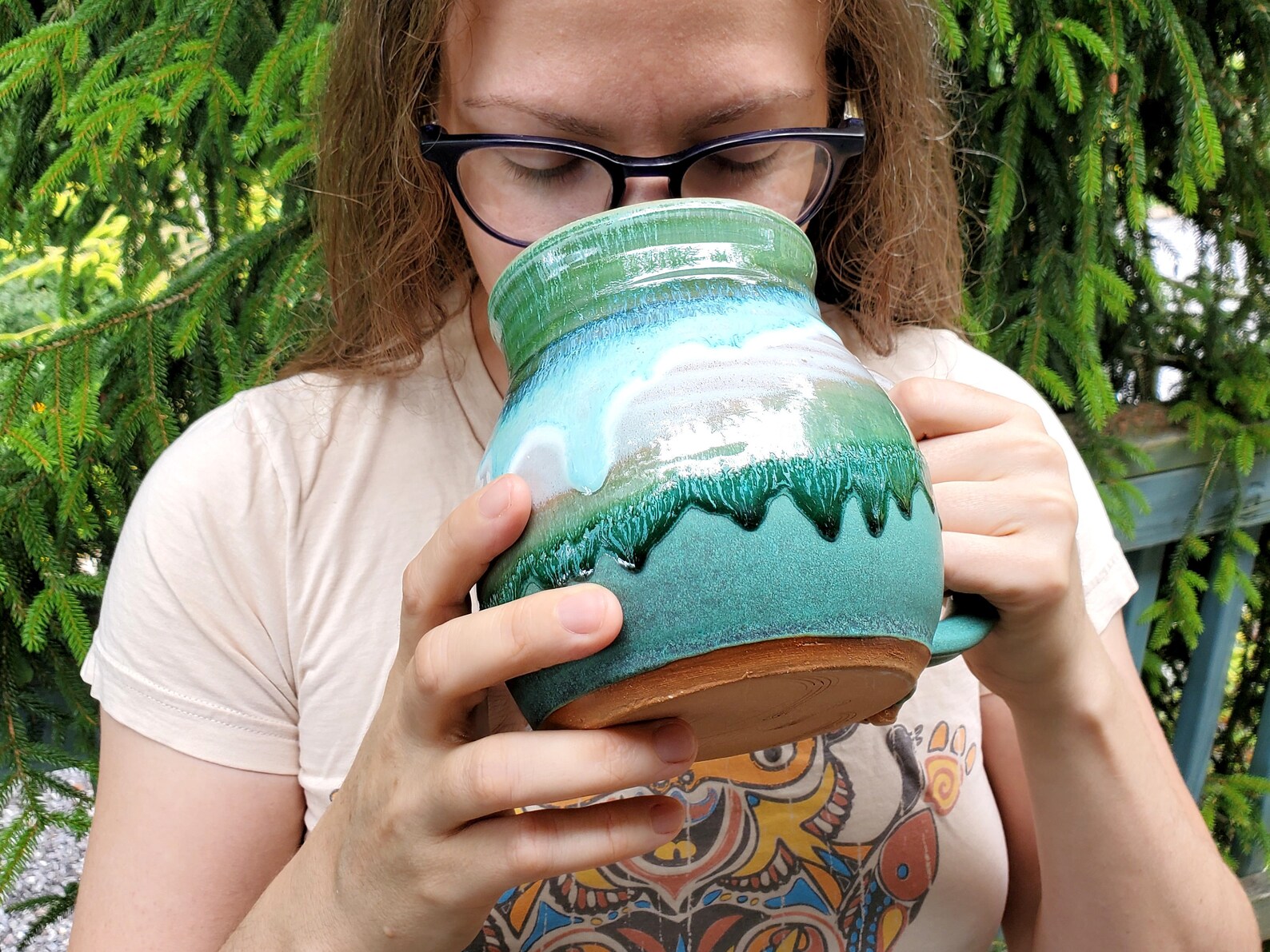 Huge Monster Mug in Turquoise Falls Made to Order - Etsy