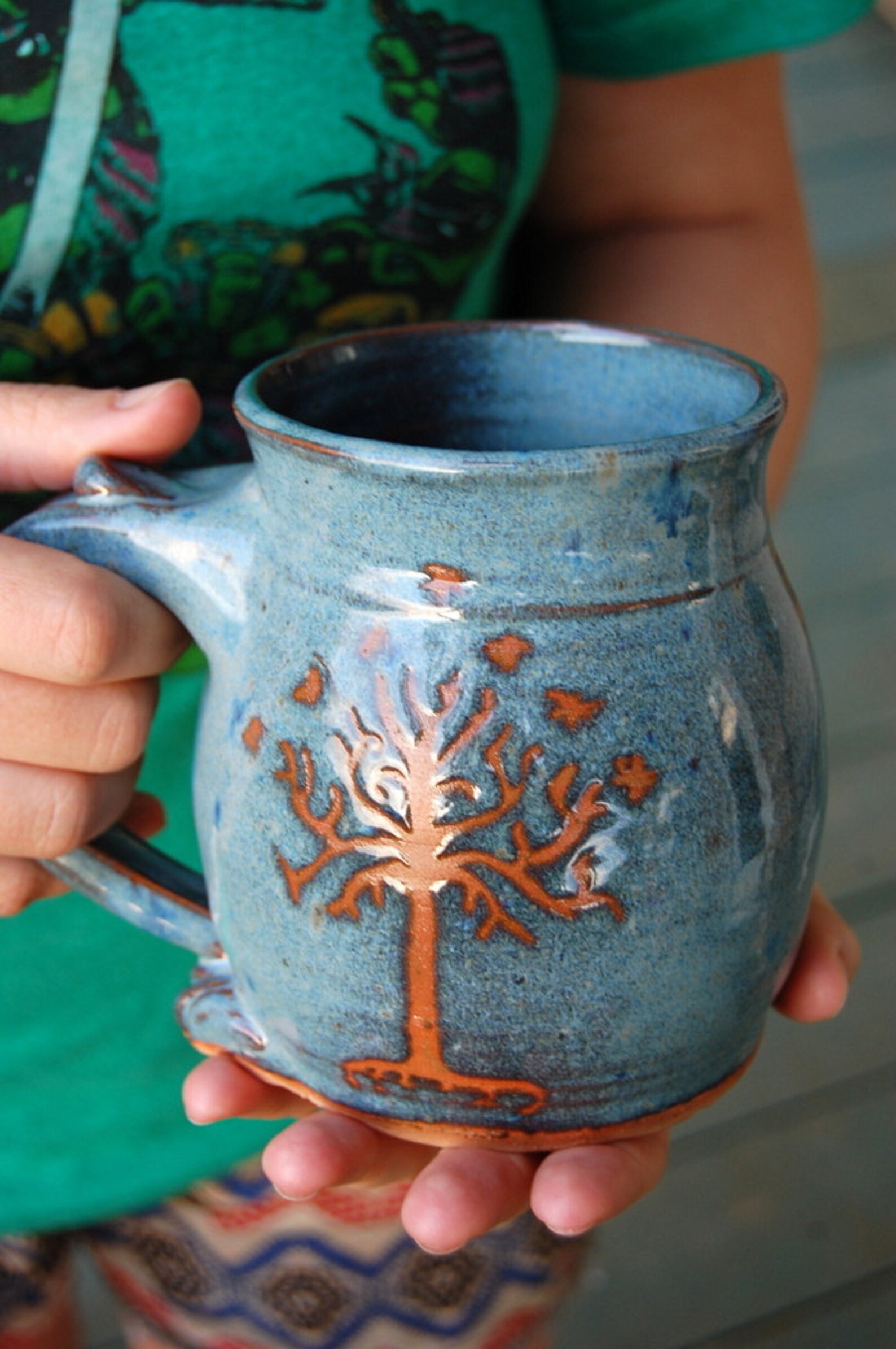 Slate Blue Tree of Life Mug Tree of Gondor Made to Order - Etsy