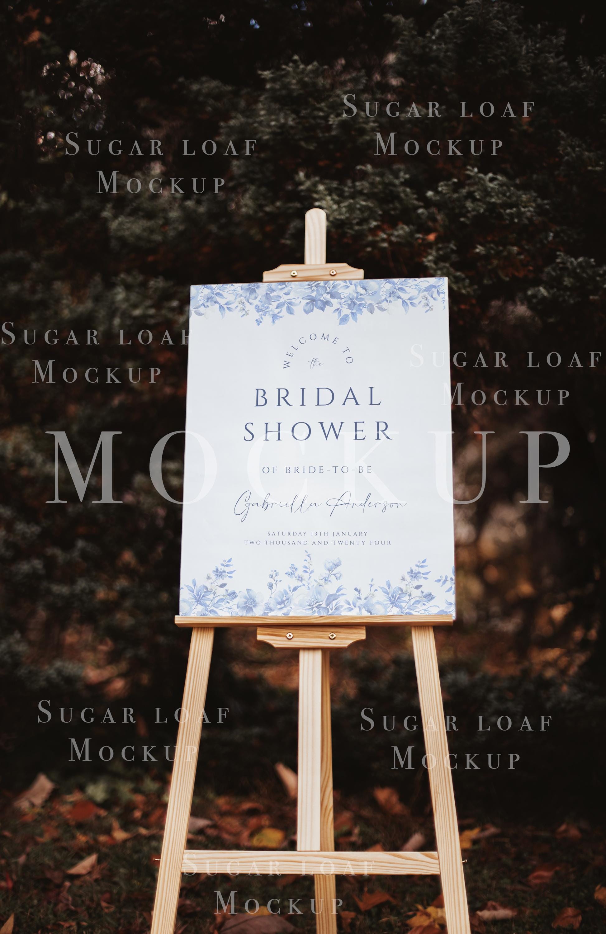 Easel Welcome Sign Mockup 18x24 Inches Outdoor for Wedding, Baby Shower ...