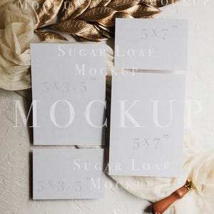 Greeting Card PSD Mockup 5x7 Inches and 5x3.5 Inches Suite Card Save ...