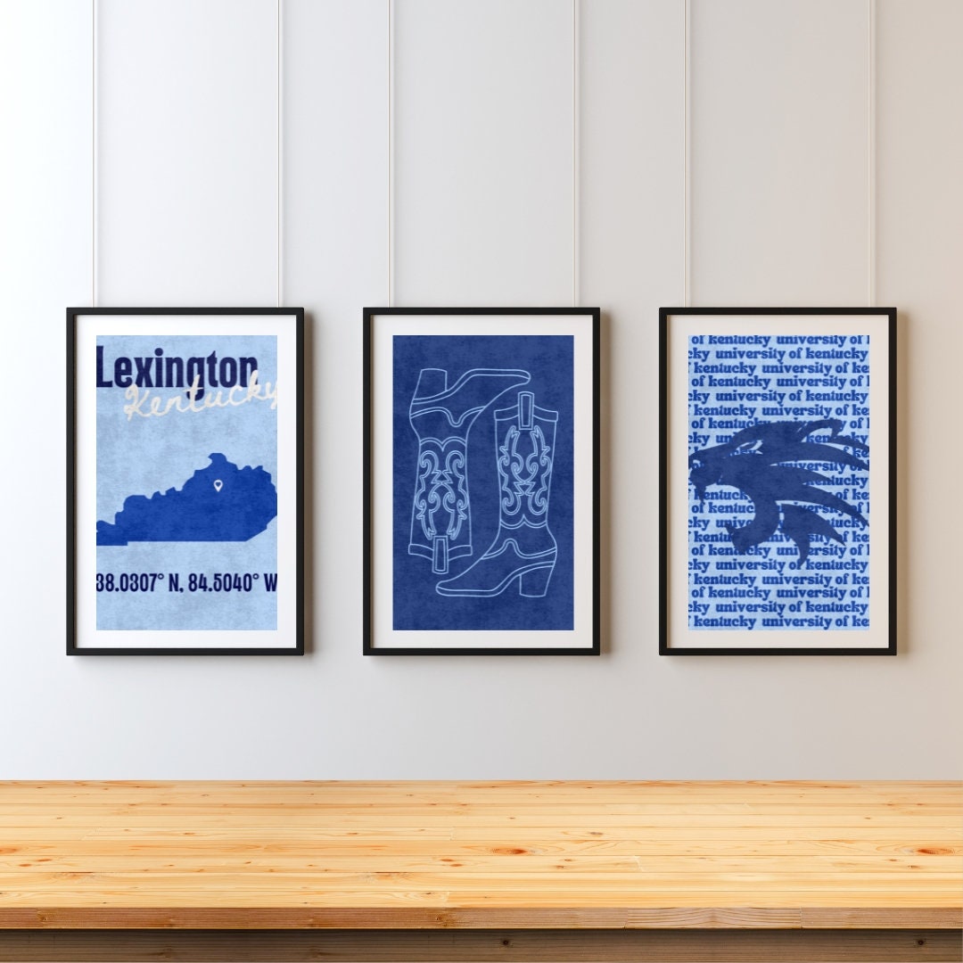 University of Kentucky Wall Prints | Blue Wall Prints | College Dorm ...