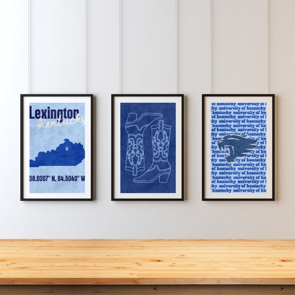 Blue University Wall Art - Etsy