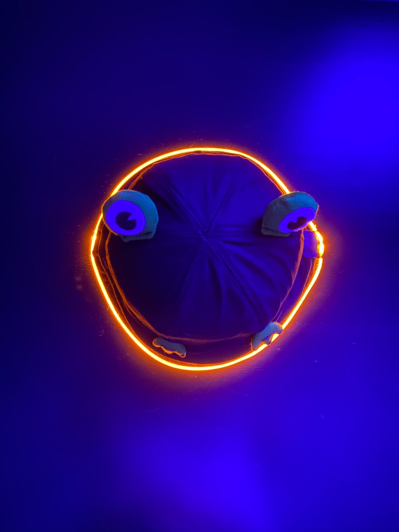 Cute Frog Light up Bucket Hat Ears, Neon LED Rave Hat Accessory, Unique ...