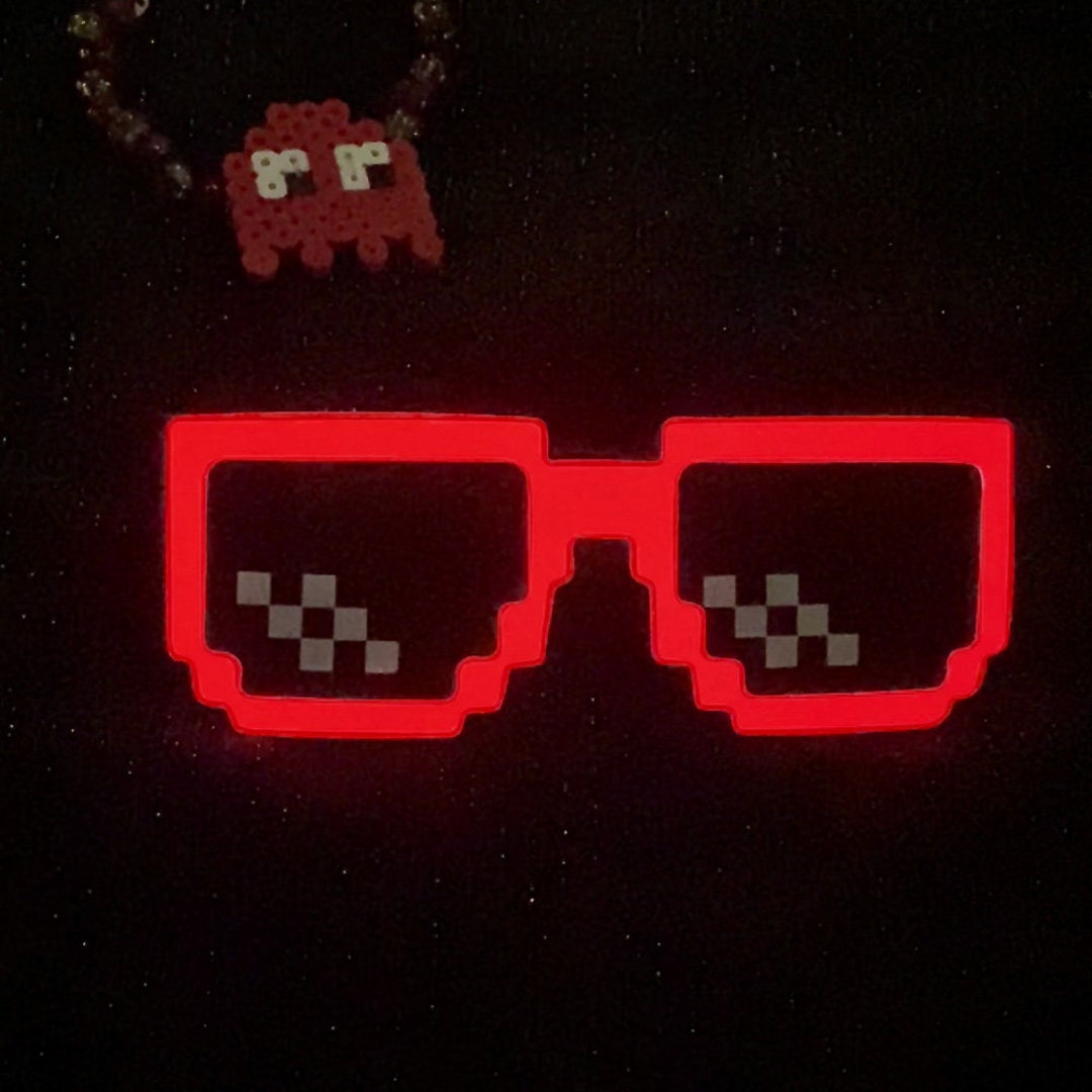 Red Glow Light up Glasses, Pixel LED Glasses, Neon Festival Rave ...