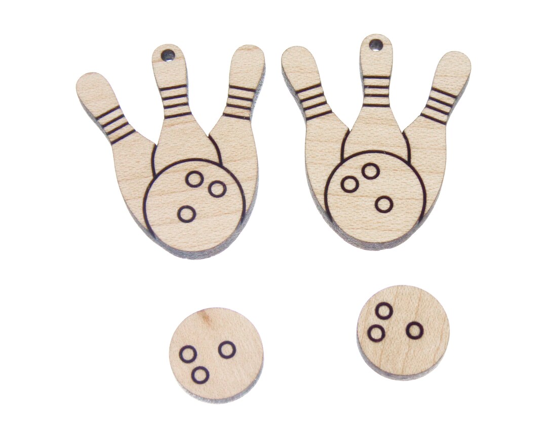 Bowling Ball and Pin *choose Size* Engraved Drop or Cabochon | 4 or 10 ...