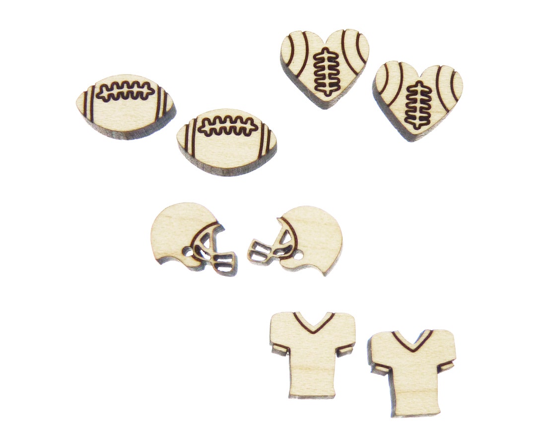 Football Helmet, Jersey, Ball & Heart *choose* Earring Stud Supply ...
