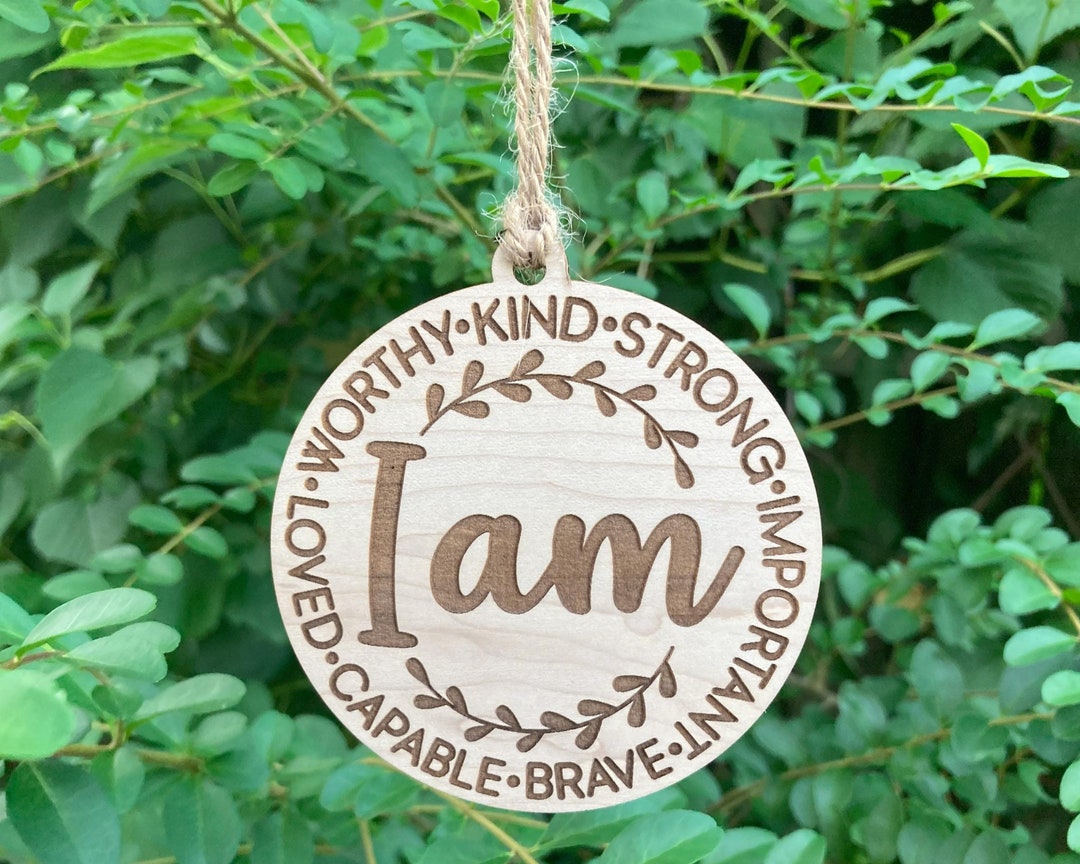 I Am Worthy, Kind, Strong, Important, Brave, Capable, Loved Wood ...