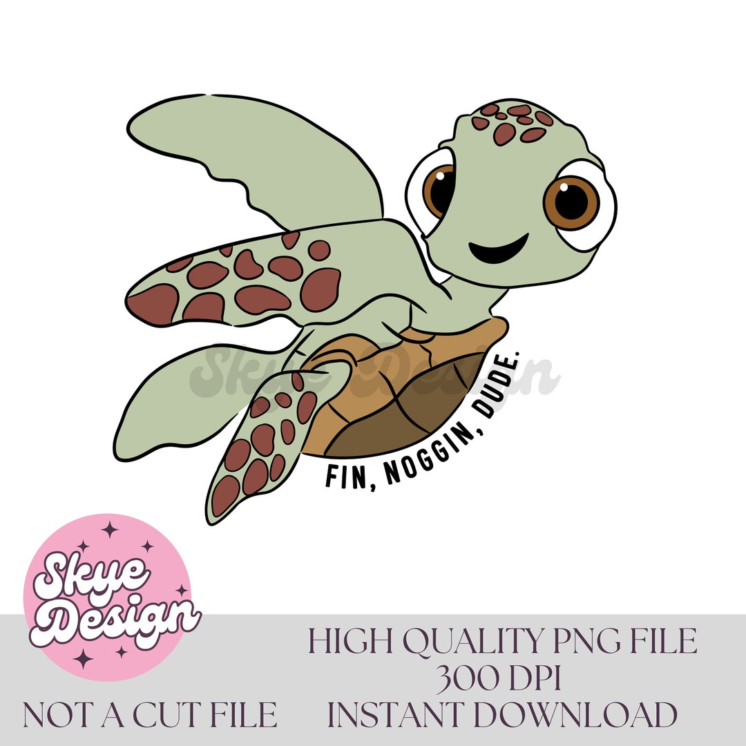 Fin Noggin Turtle PNG, Summer Design, Summer Shirt, Beach Shirt, Beach ...