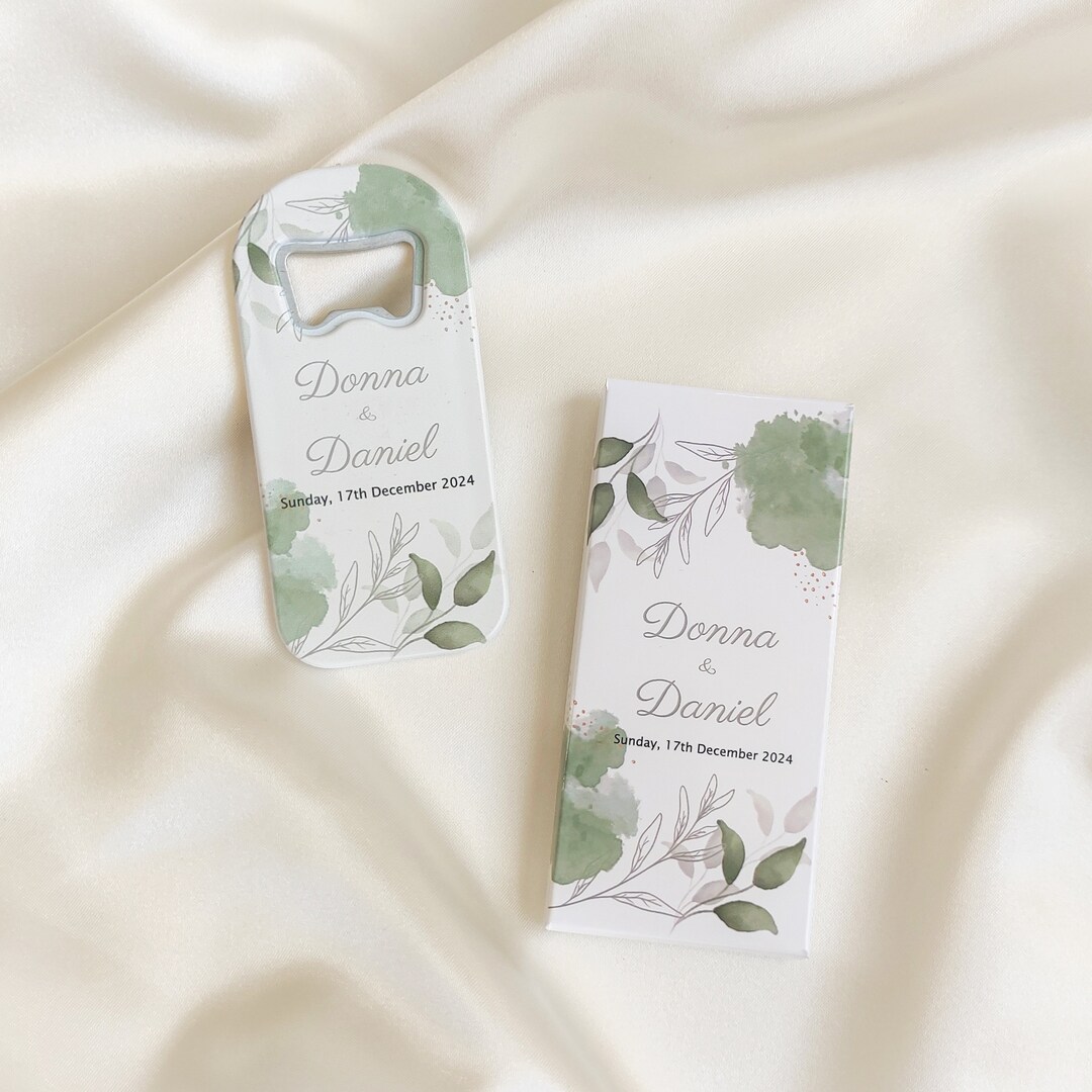 Save the Date or Thank You Favors, Personalized Wedding Magnet Favors ...