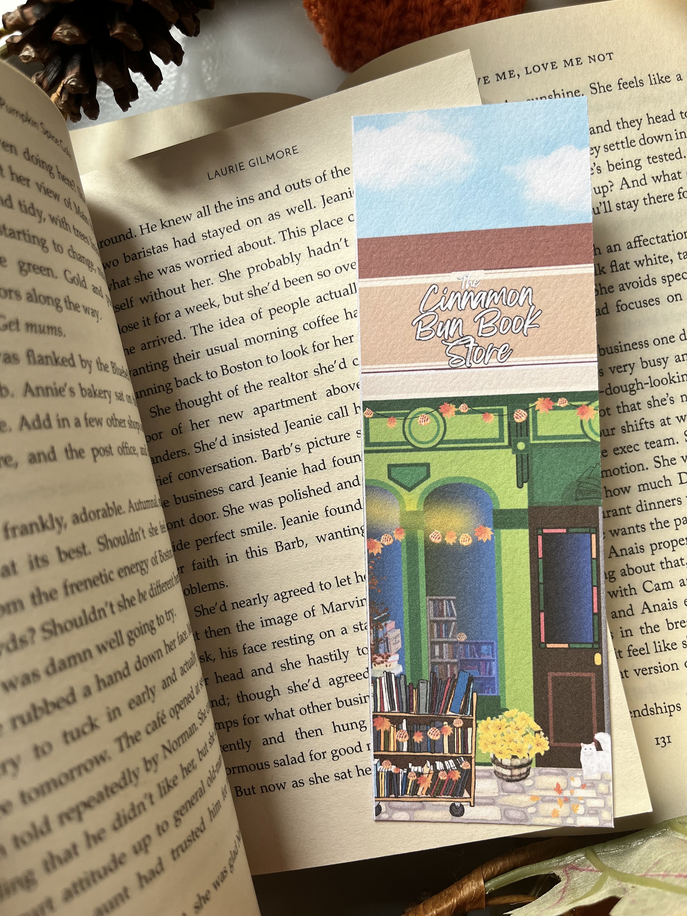 The Cinnamon Bun Bookstore Bookmark|romance Reader| Xmas Gift|book ...