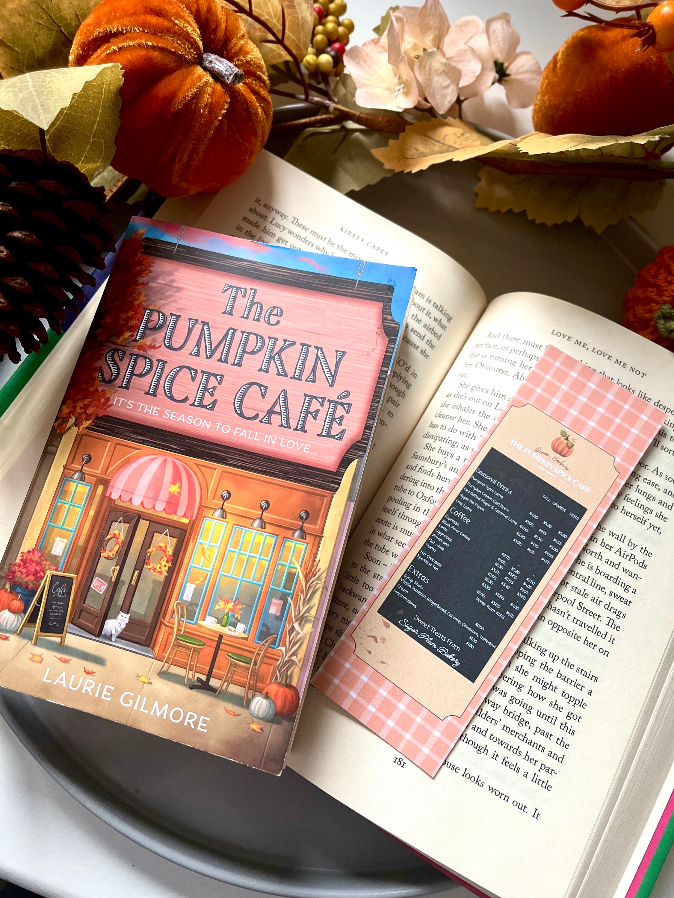 The Pumpkin Spice Cafe Menu Bookmark|romance Reader| Xmas Gift|book ...