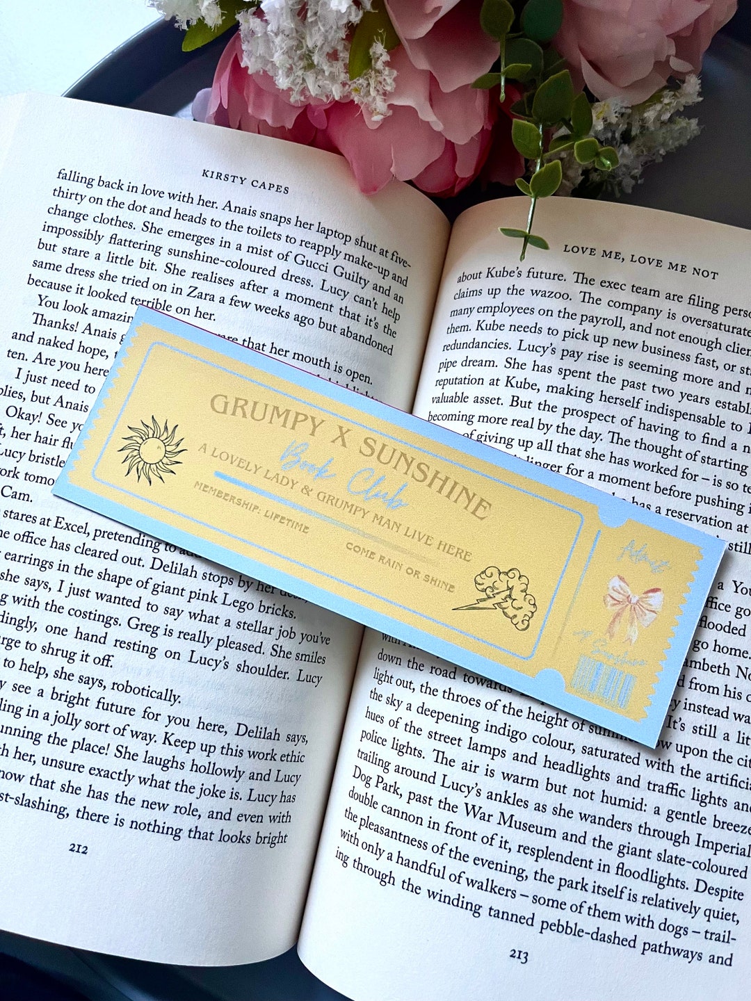 The Grumpy X Sunshine Book Club Bookmark|romance Reader|summer Reader ...