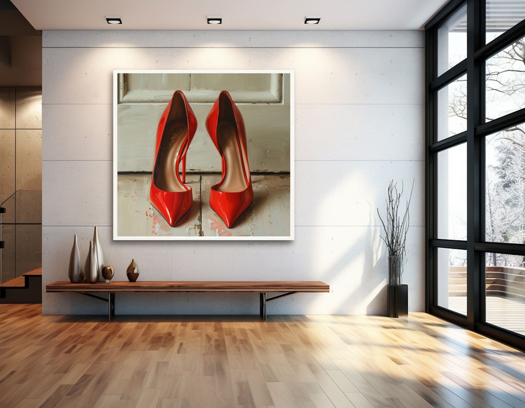 Red Heels Wall Art Vintage Wall Decor, Room Decor, Vintage Girl Room ...