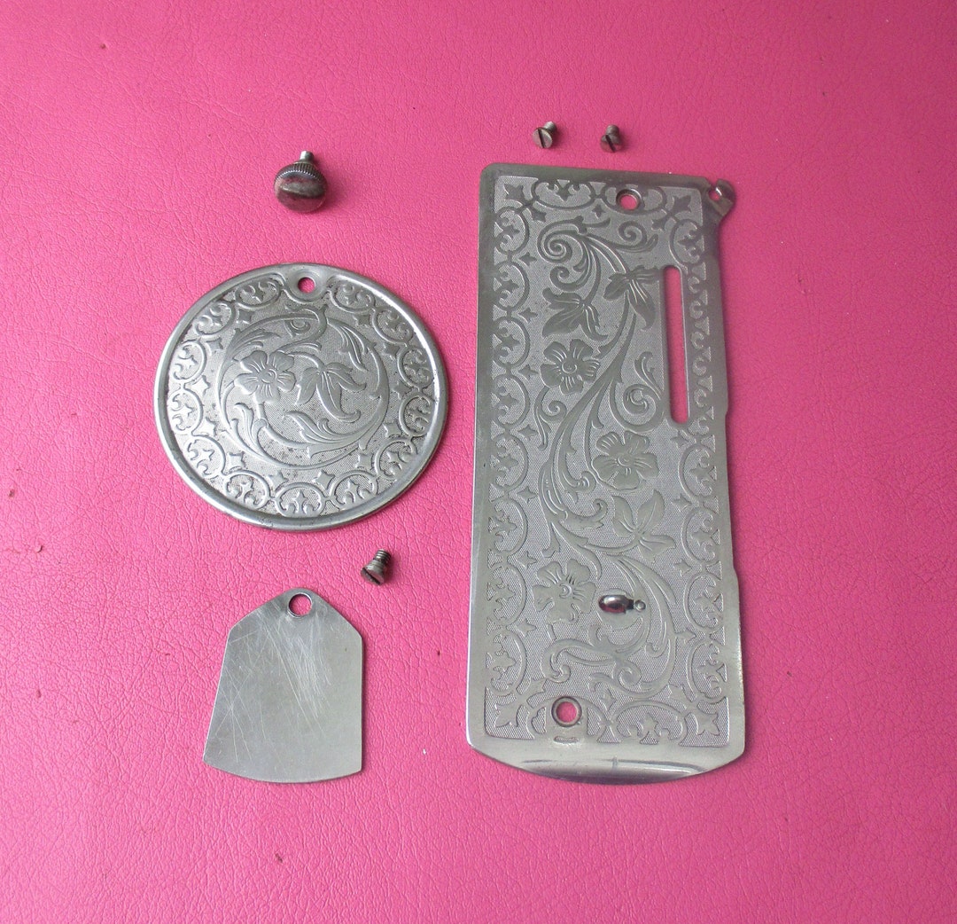 Singer Model 127 Treadle Sewing Machine Face Plate and Side Plates With ...