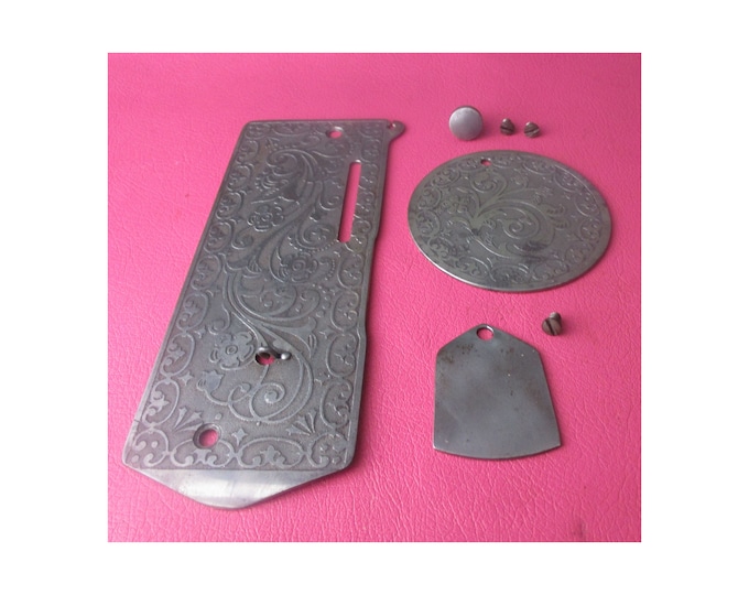Antique Singer Model 27 Treadle Sewing Machine Face Plate and Side ...