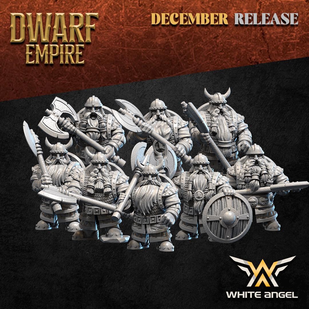 Great Dwarf Warrior - Dwarf Empire | White Angel Miniatures | Tabletop ...