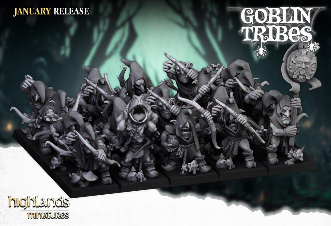 Swamp Goblin With Bows - Goblin Tribes | Rpgs | | 32mm 28mm | Highlands ...