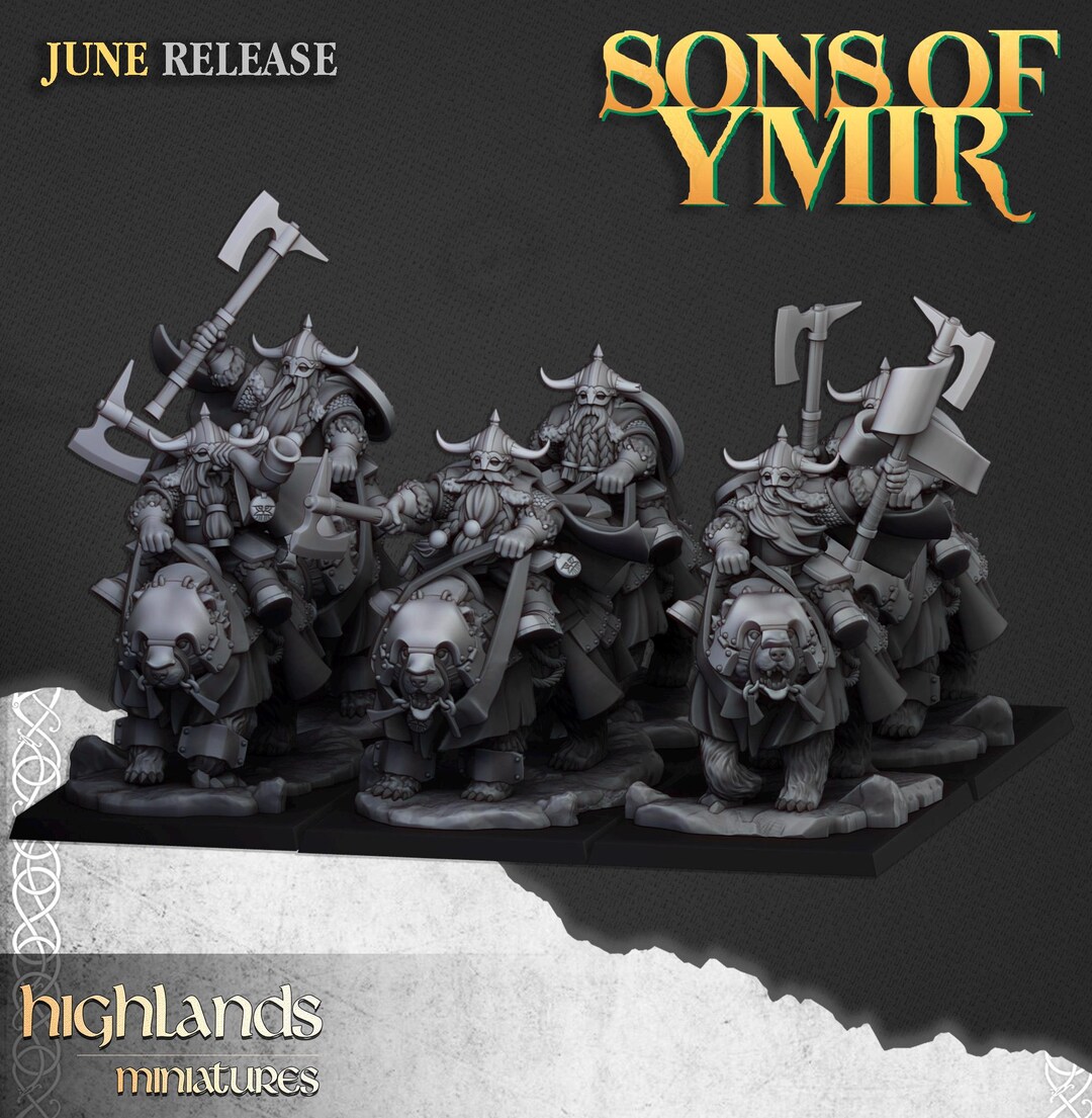 Heavy Dwarf Cavalry - Sons of Ymir | Tabletop | Free Bases | Rpgs ...