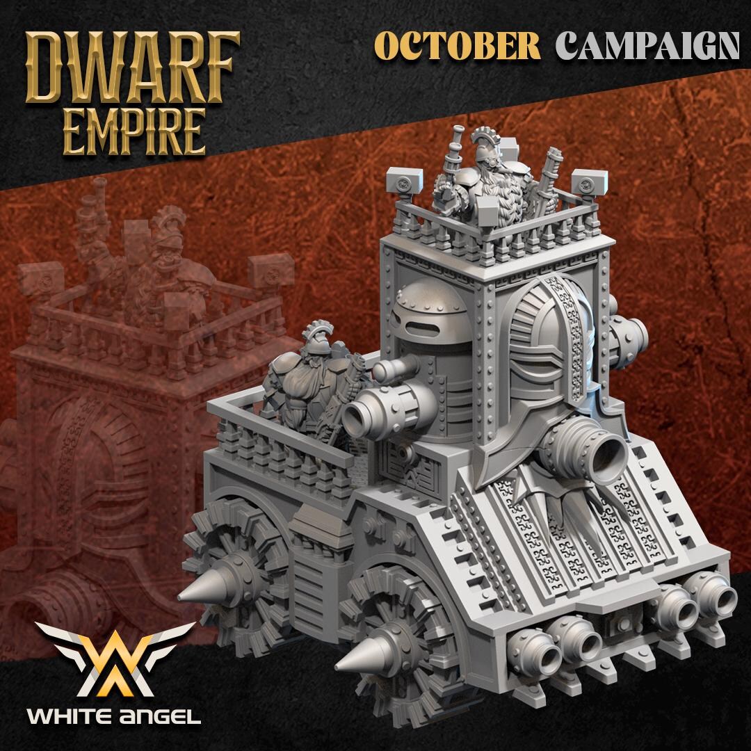DWARF TANK DELUXE White Angel Miniatures | Tabletop | Free Bases ...