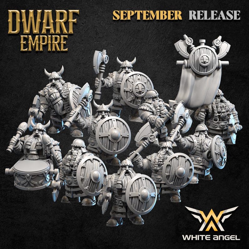 DWARF WARRIOR - Dwarf Empire | Tabletop | White Angel Miniatures ...