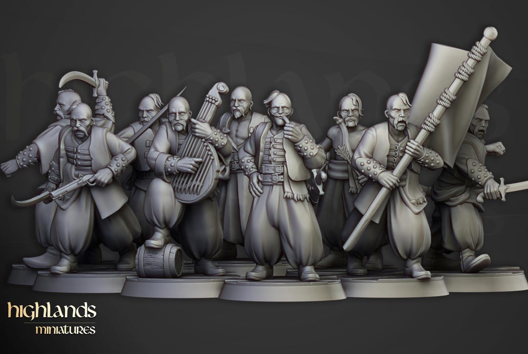 Harbor Cossacks - Highlands Miniatures | Rpgs | Roleplaying | 32mm 28mm ...