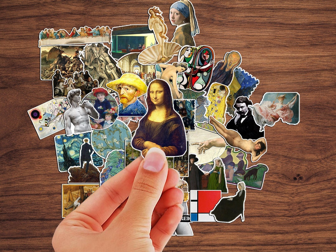 40 Premium Vinyl Stickers Pack Art & Paintings Vinyl Stickers Bundle ...