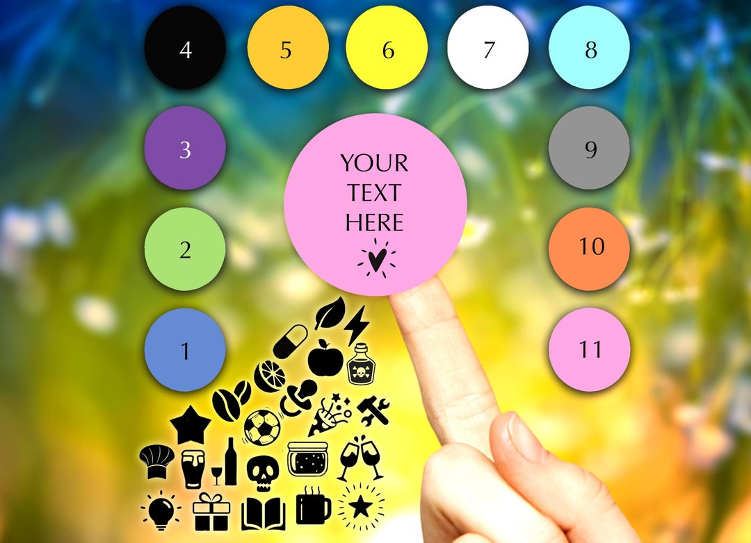 Personalized Circle Stickers Custom Round Labels for Weddings & Events ...