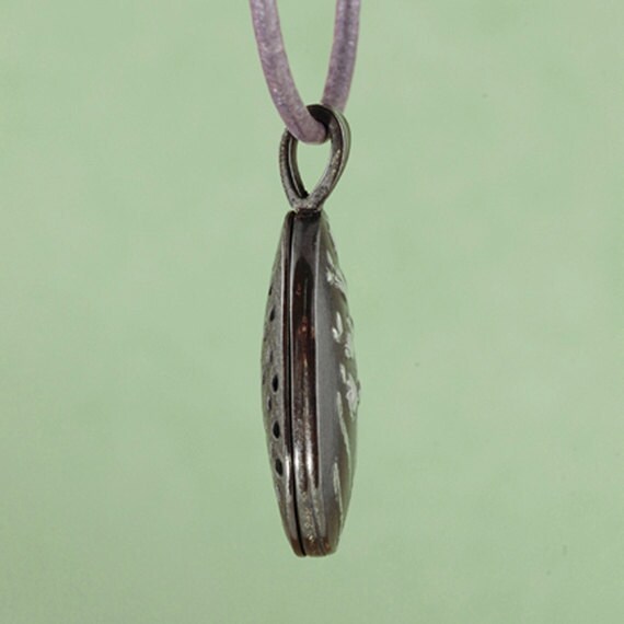 Lavender Locket Silver Lavender Diffuser Oval Scent Locket - Etsy