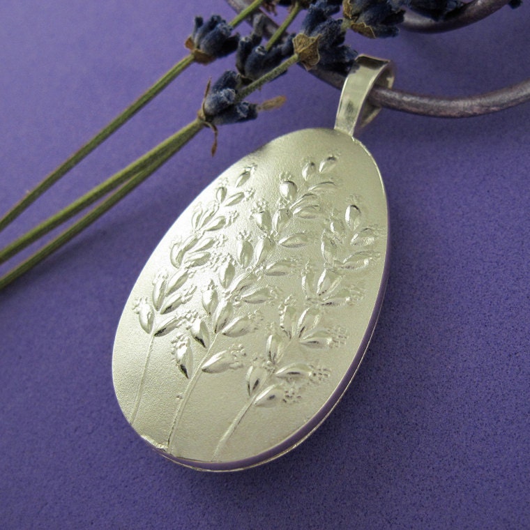 Lavender Sachet, Silver Perfume Locket, Lavender Bouquet Locket ...