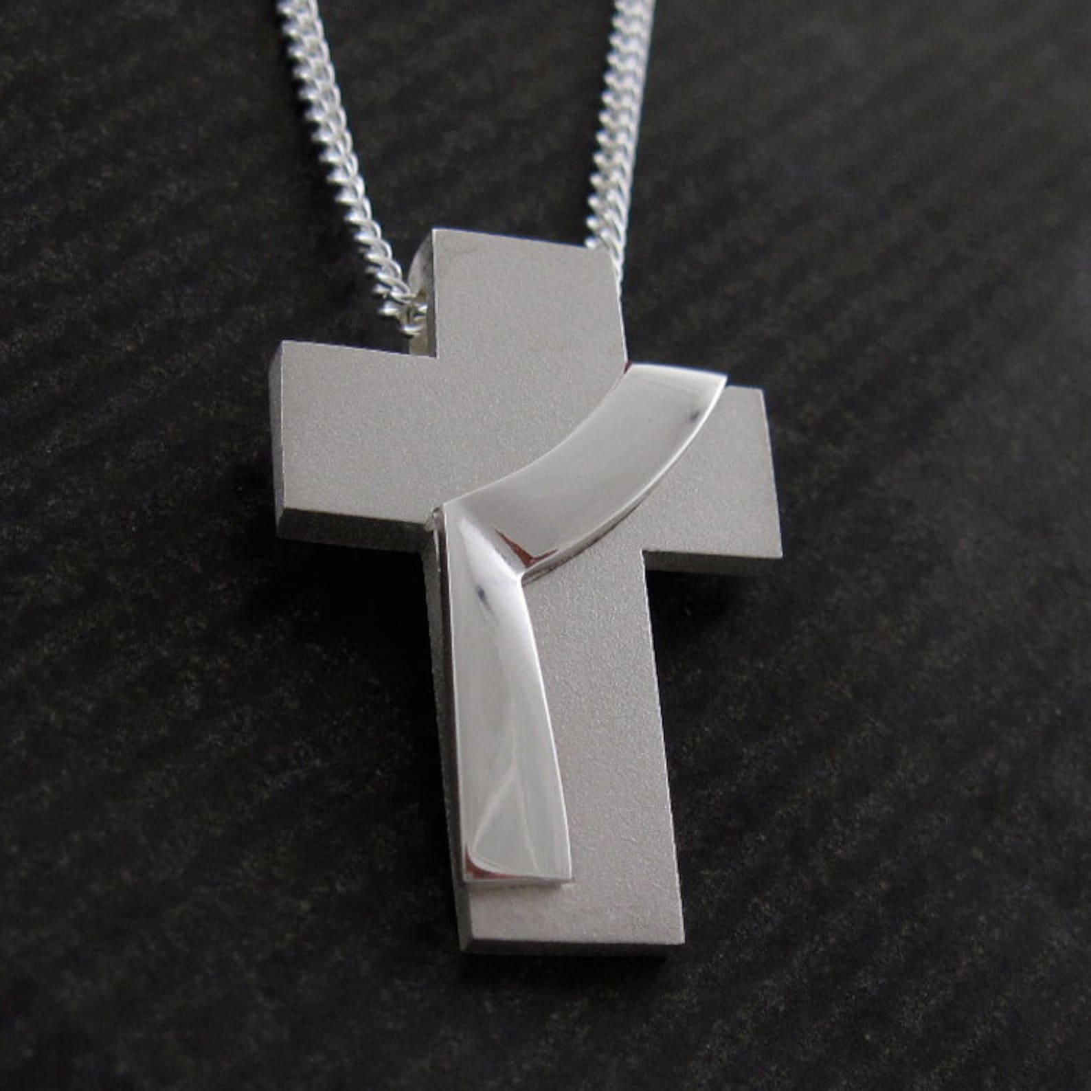 Deacon Jewelry, Large Deacon Stole Cross Necklace, Sterling Silver ...