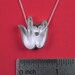 Sign Language, I Love You, Silver Hand Pendant With Chain, Hand Signing ...