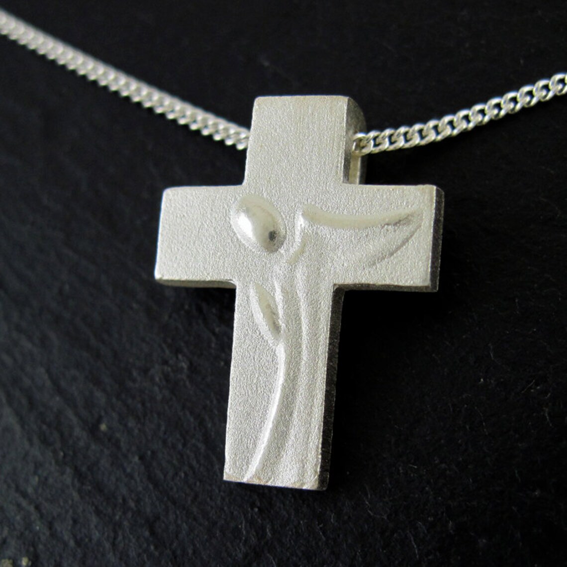 Silver Angel Cross Necklace guardian Angel Cross - Etsy