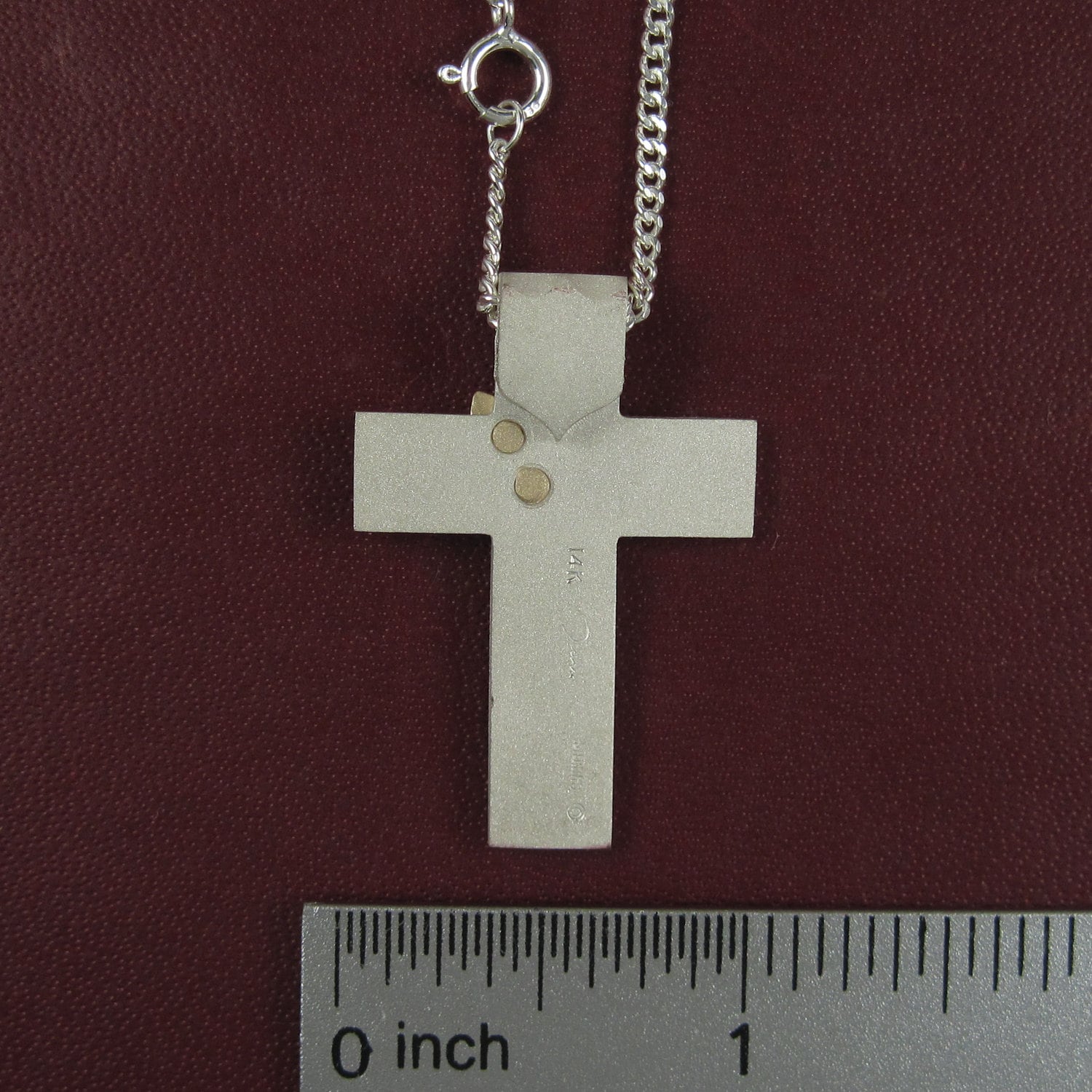 Large Cross With Football in Solid Silver and Gold - Etsy