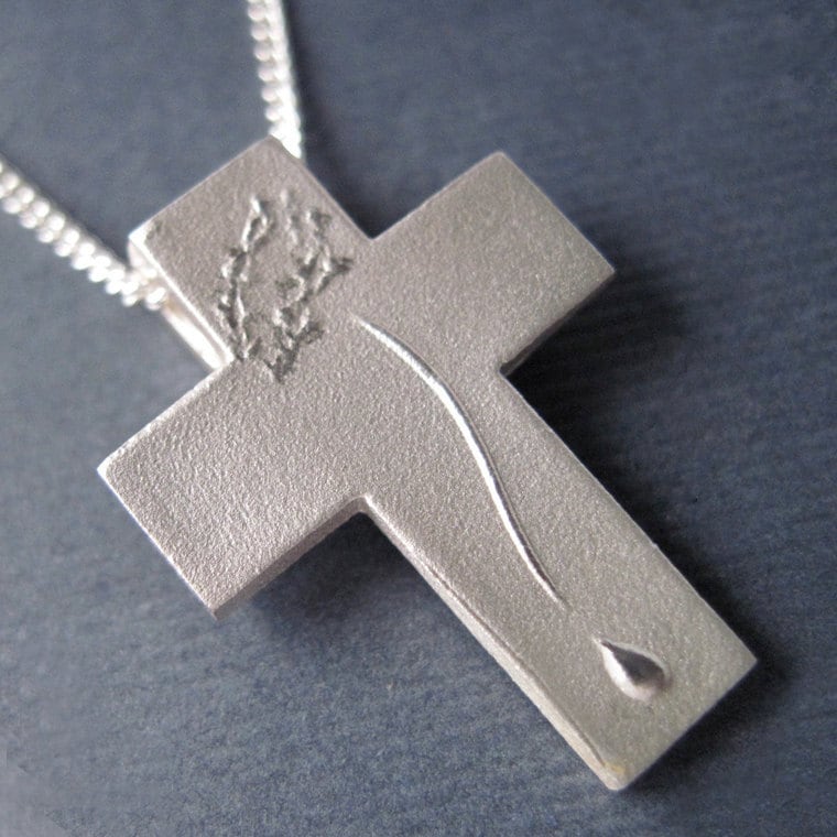 Silver Crucifix Cross, Catholic Cross, Compassion Cross Pendant With ...