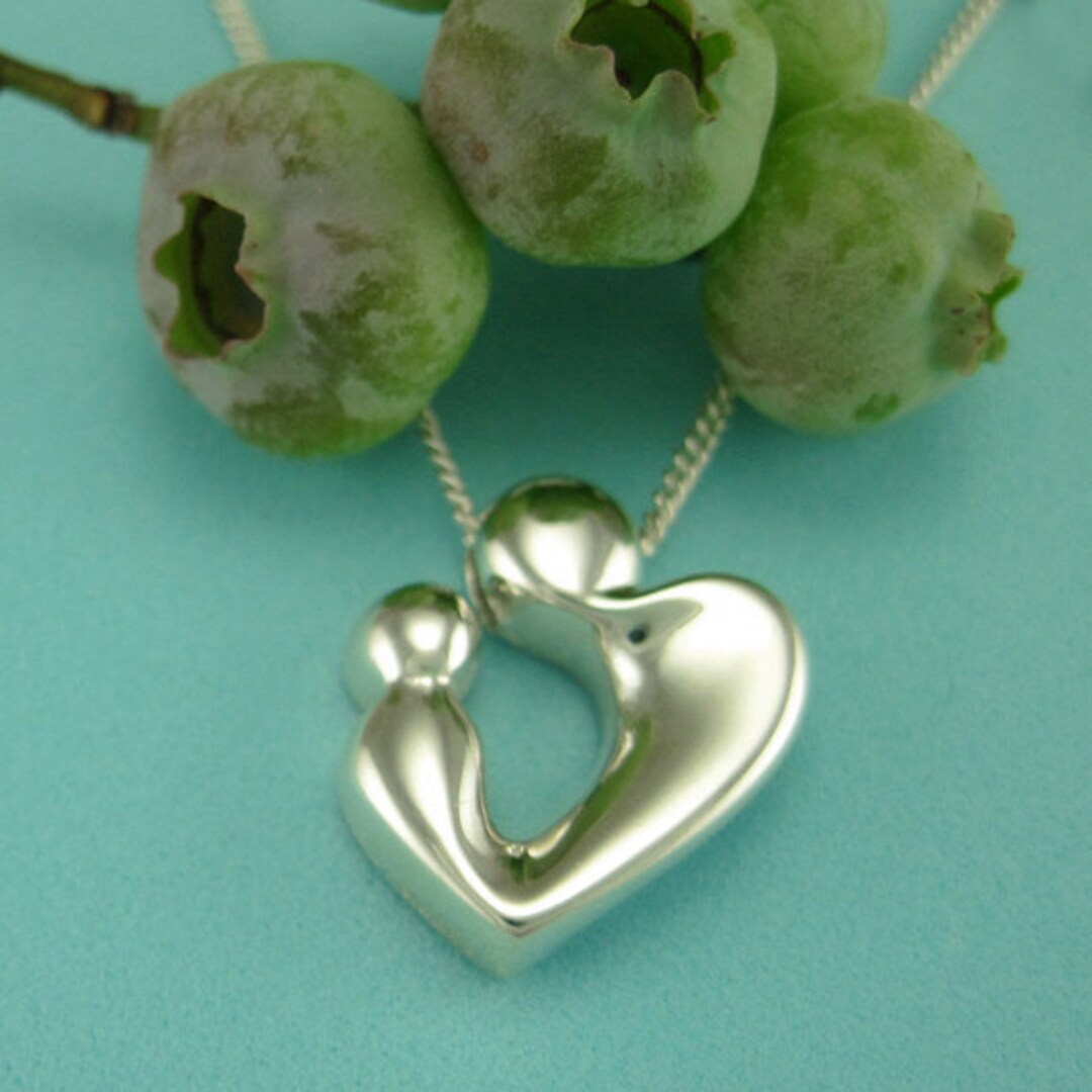 Mothers Jewelry, Silver Mom and Child, New Mother Gifts, ‘loving Heart ...