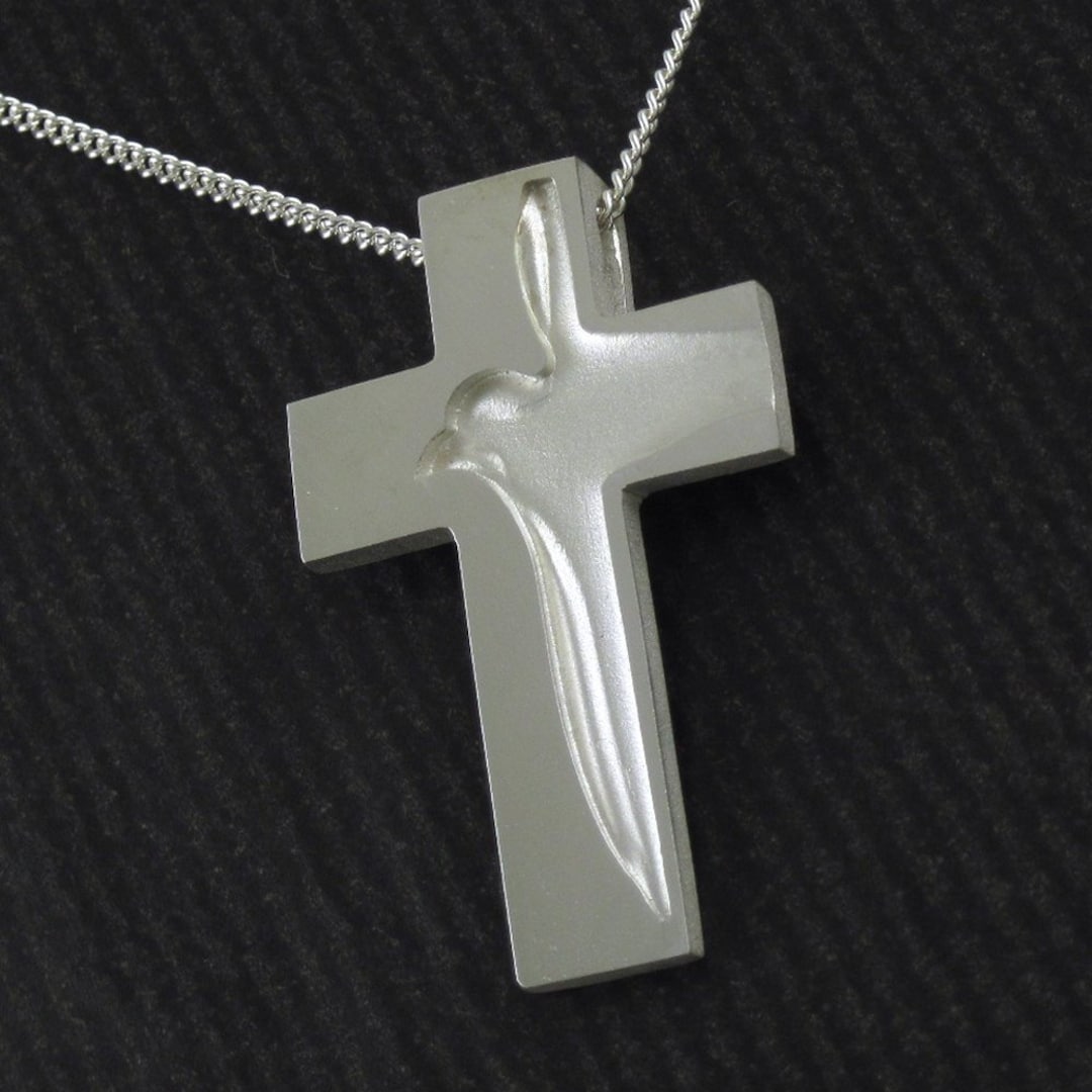 Extra Large Cross, Silver Holy Spirit, Dynamic Peace Dove Cross Pendant ...